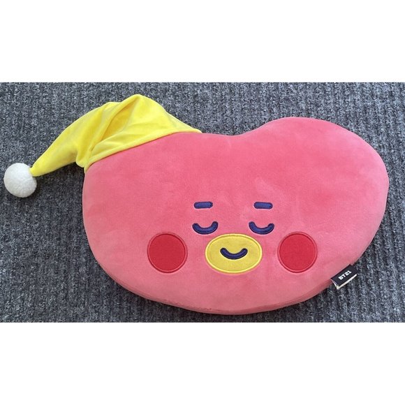 bt21 | Toys | Bts Bt2 Dream Face Tata Cushion 16x1 Pink Sleeping Heart ...